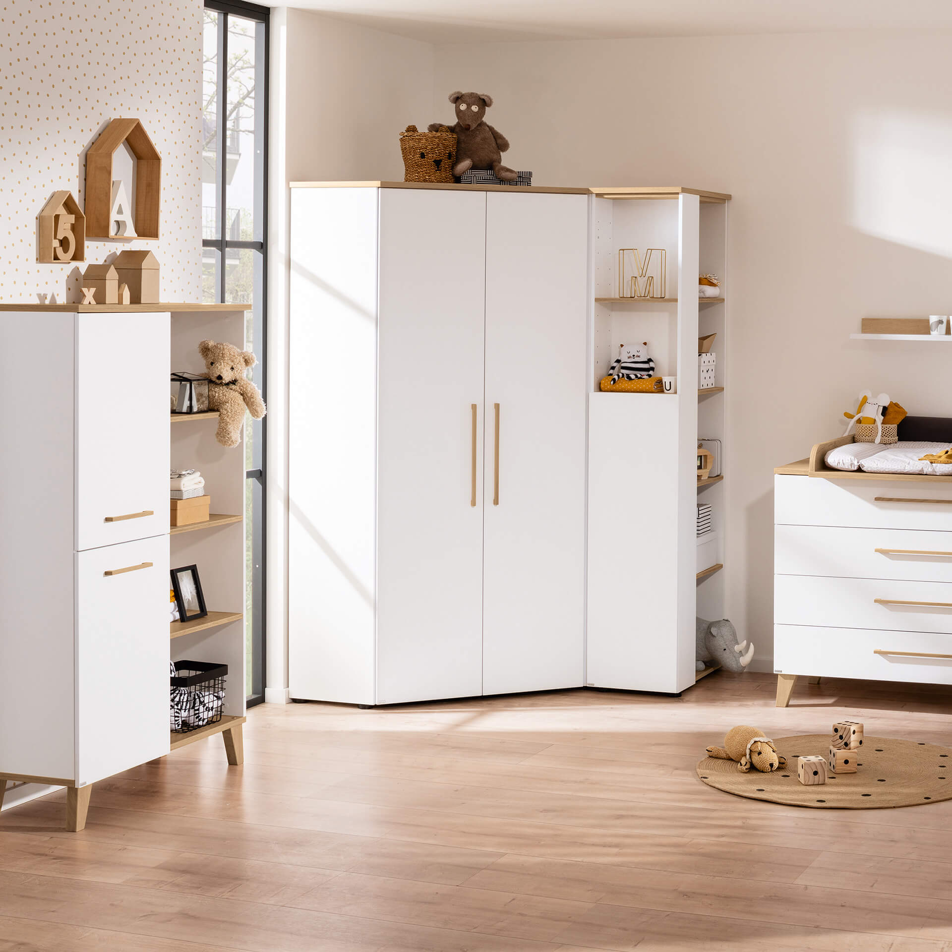PAIDI Kinderwelten OSCAR Eck-Kleiderschrank 2T | Betten Ritter